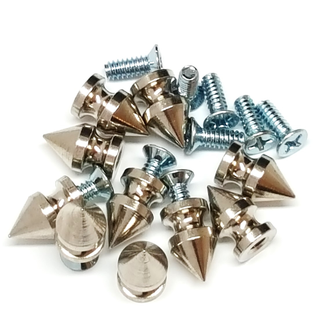 1/4" Round Leather Spike With Screw 10 Pack - Hill Leather Company