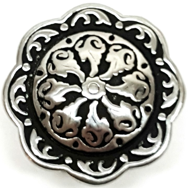 2 Pack Set JW 1" Round Berry Concho With 1/4" Chicago Screw - Hill ...