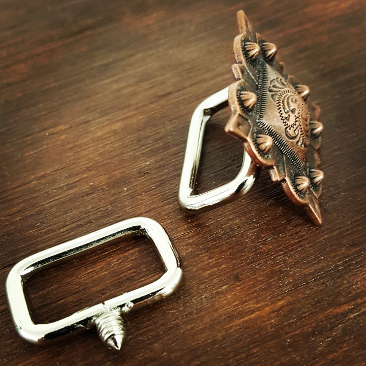 4 Pack 3/4" Loop Concho Slide Adapter Chicago Screw Converter - Hill ...