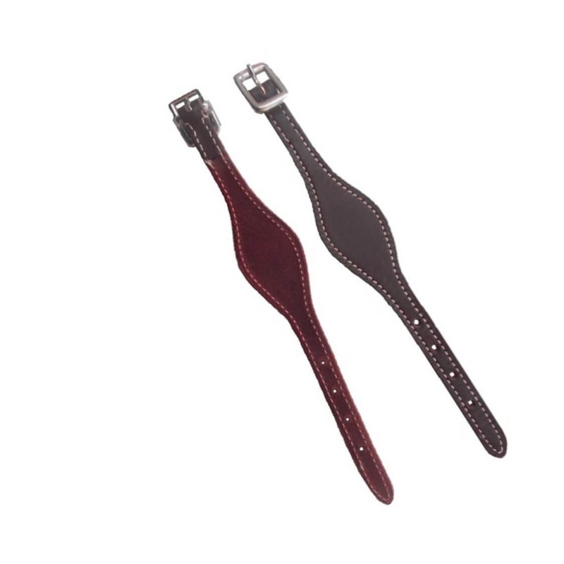 Western Saddle Stirrup Hobbles Shaped Dark Brown - Hill Leather Company