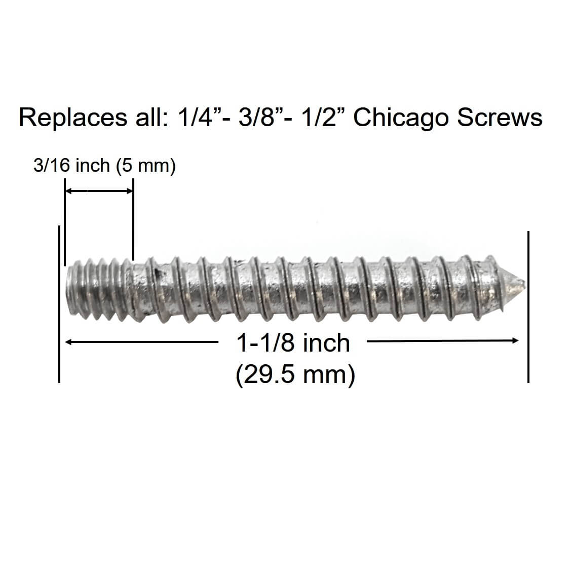 Wood Screw Concho Adapter 2 Pack 1-1/8" Solid Stainless Steel - Hill ...