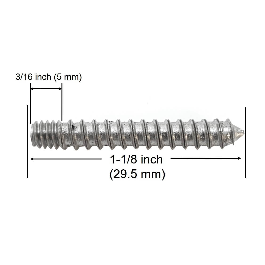 Wood Screw Concho Adapter 2 Pack 1-1/8" Solid Stainless Steel - Hill ...