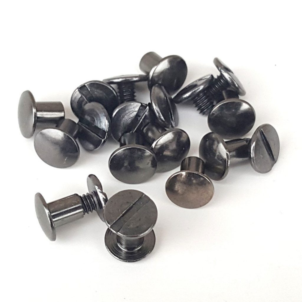 Bulk 1/4" Gun Metal Black Nickel Chicago Screw Packs 50-100-500 - Hill ...