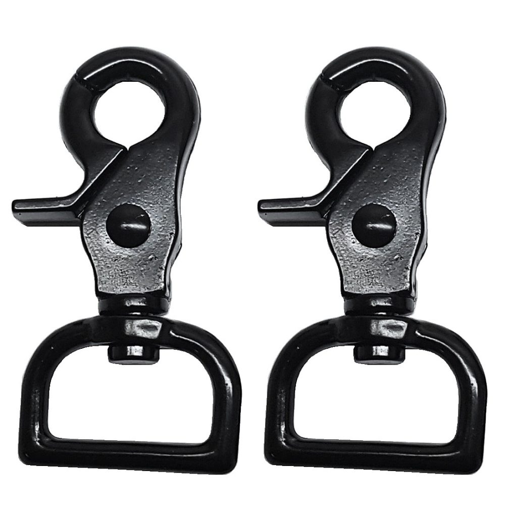 2 Pack Heavy Duty 1" Gun Metal Black Nickel Scissor Swivel Trigger ...