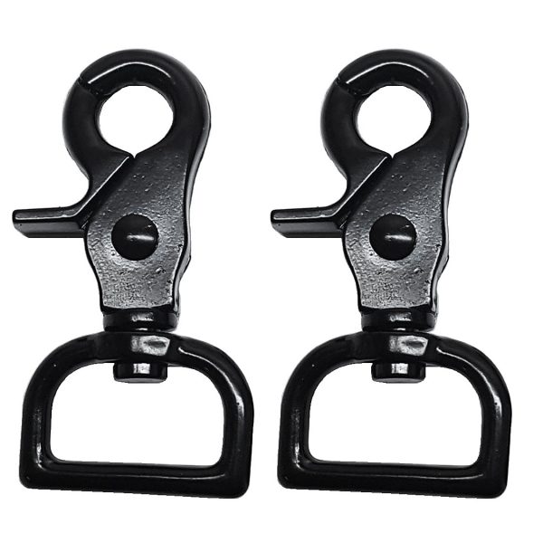 2 Pack Heavy Duty 1" Gun Metal Black Nickel Scissor Swivel Trigger ...