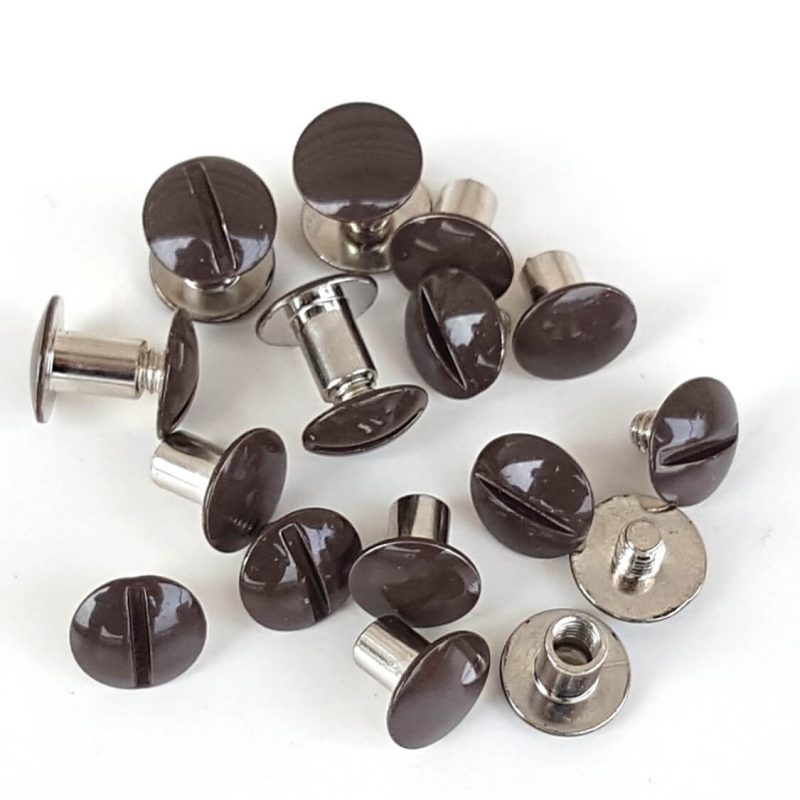 Bulk 1/4" Solid Brass Chicago Screws 50-100-500 Count - Hill Leather ...