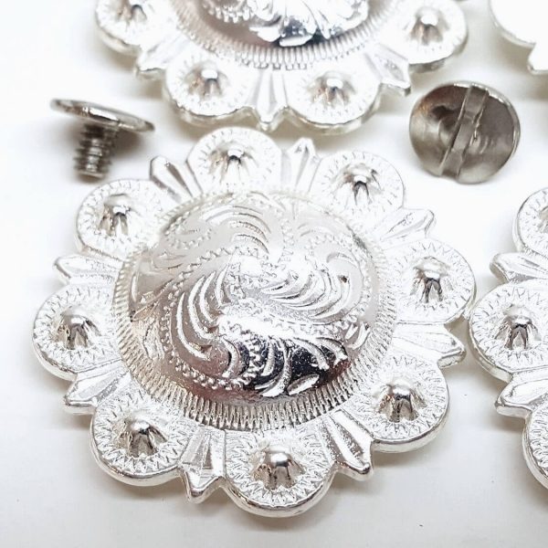 4 Pack 1" Loop Concho Slide Adapter Chicago Screw Converter - Hill ...