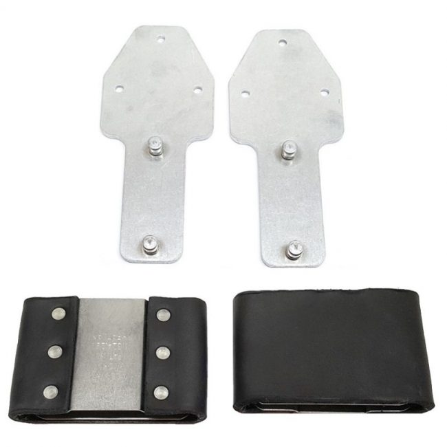 3" Leather Wrapped Genuine Blevins Buckles Set Vertical Post Western ...
