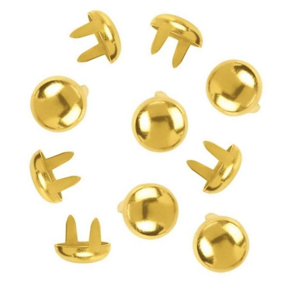 10 Pack 1/2" Solid Brass Spiked Spots - Hill Leather Company