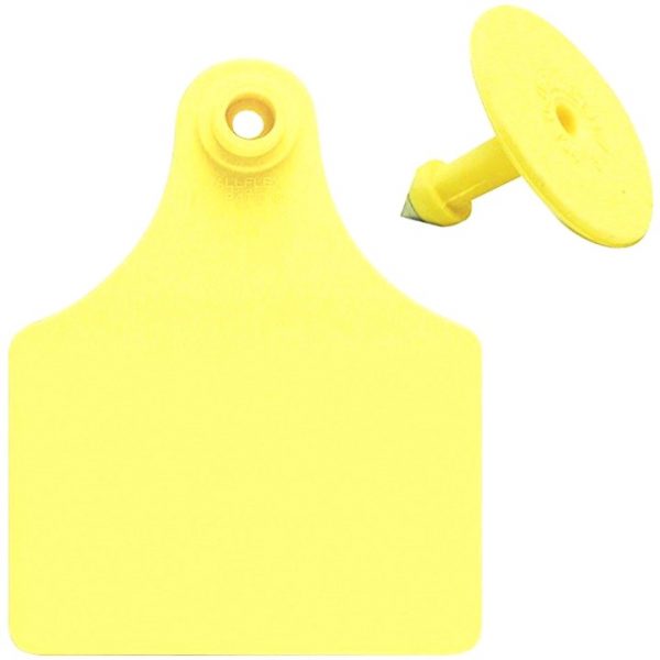 25 Pack Allflex™ Maxi Yellow, Blank, Livestock Ear Tags - Hill Leather ...