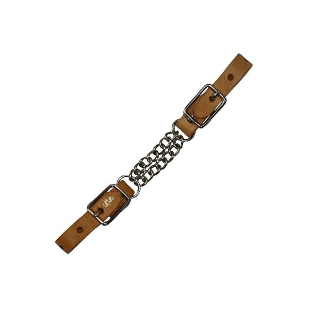 Leather Curb Double Chain Bit Strap - Hill Leather Company