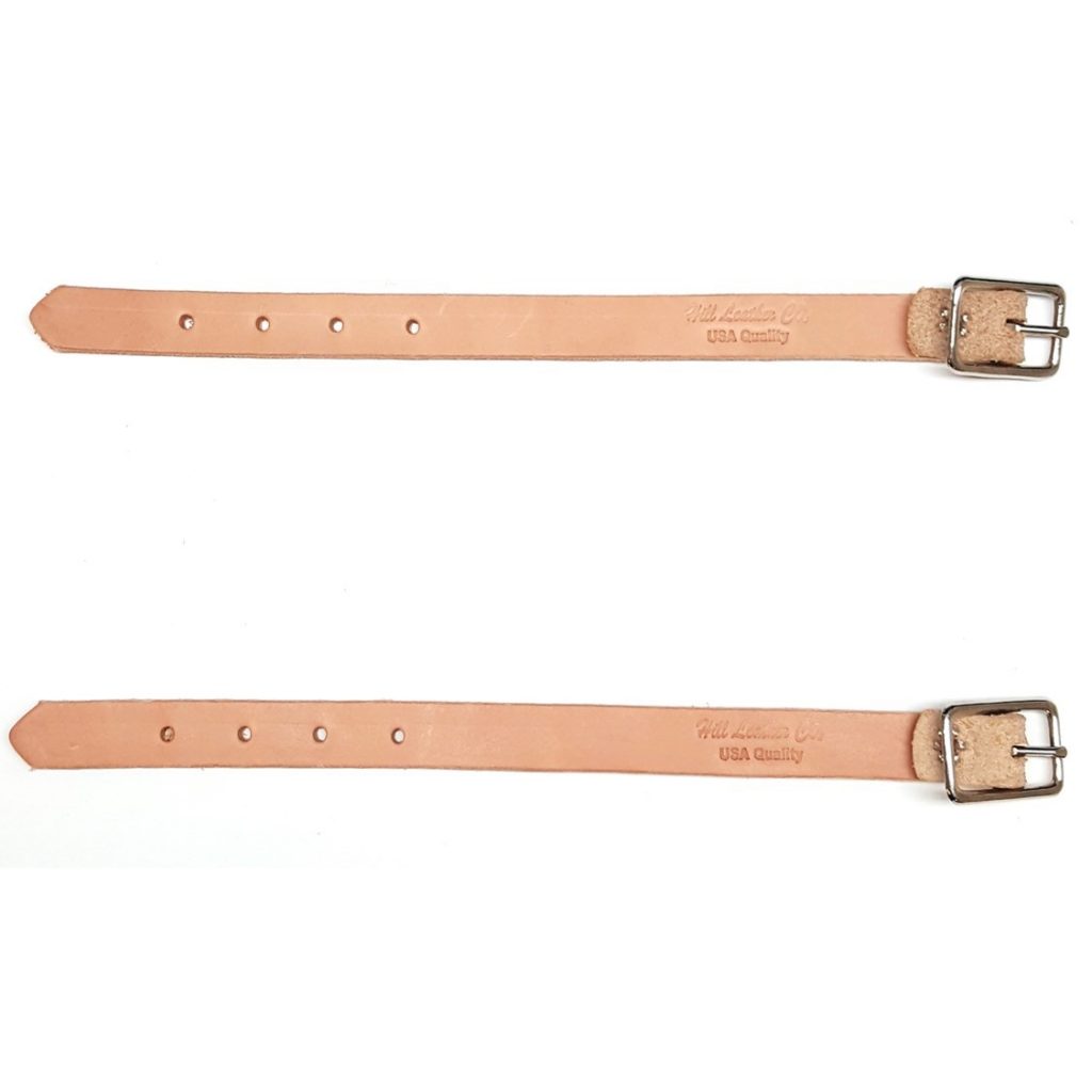 2 Pack Leather Straight Stirrup Fender Hobble Straps - Hill Leather Company