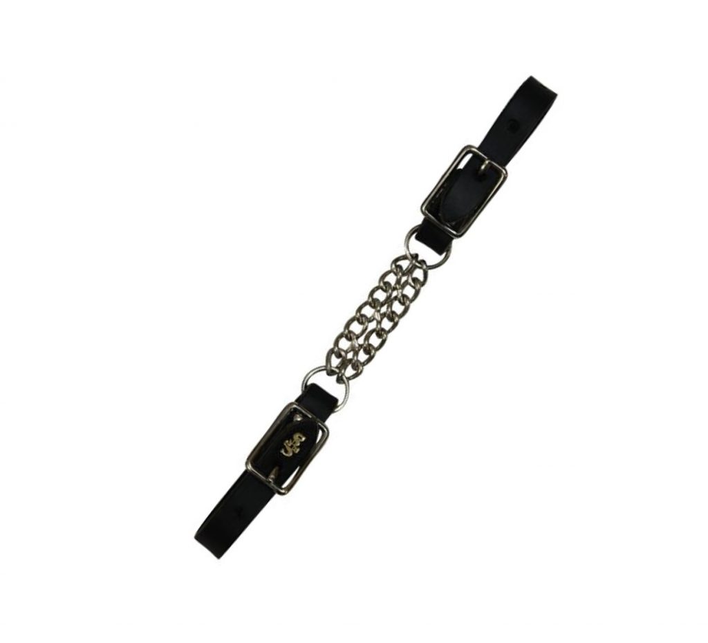 Leather Curb Double Chain Bit Strap - Hill Leather Company
