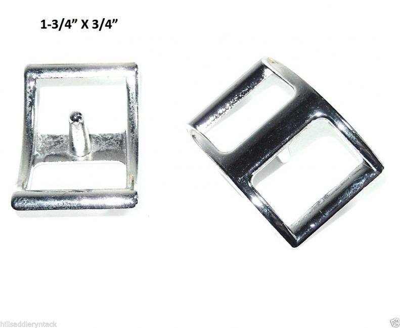 2 Pack 3/4" Nickle Plated Conway Buckle - Hill Leather Company