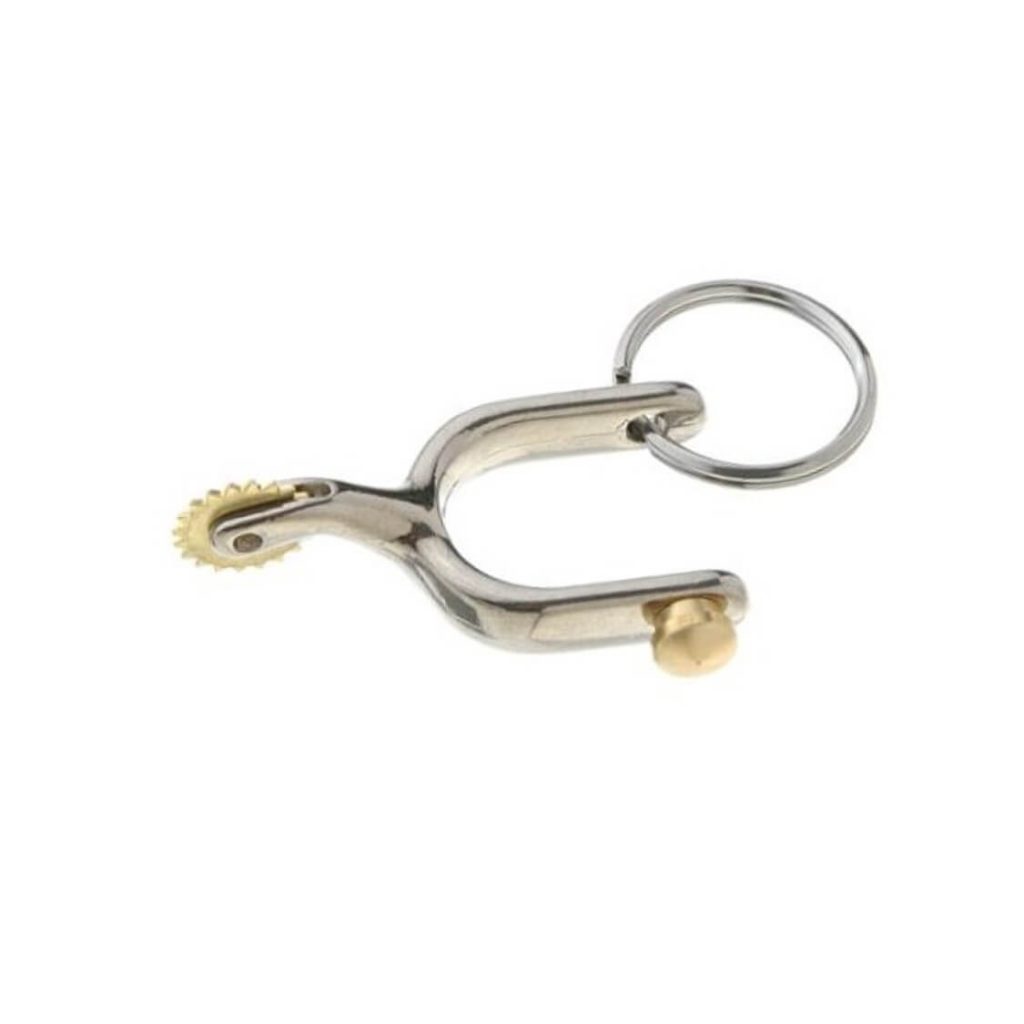 Western Rodeo Spur KeyChain Silver-Gold - Hill Leather Company