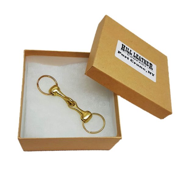 Solid Brass Horse Snaffle Bit Key Chain - Hill Leather Company