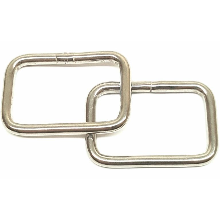2 Pack Stainless Steel Welded Loop 1" - Hill Leather Company