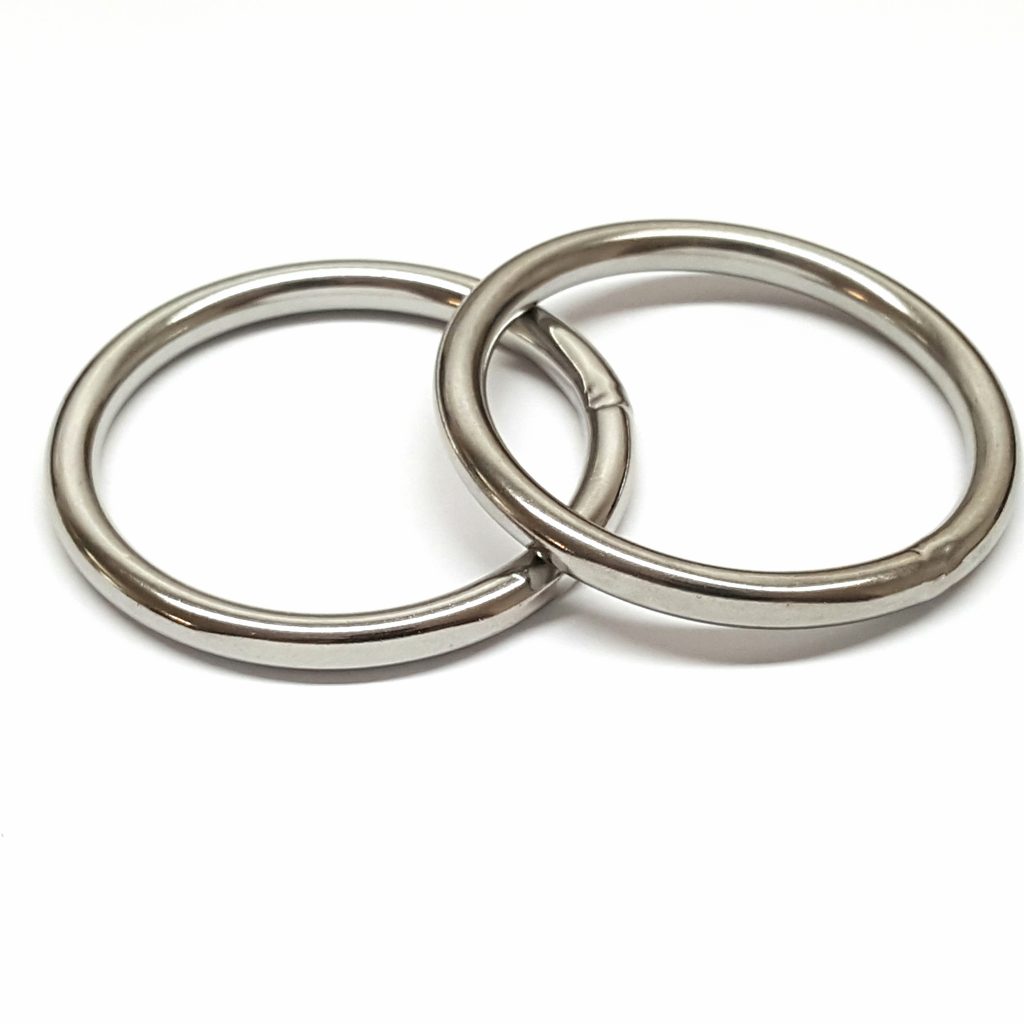 2 pack 2" Stainless Steel Welded Ring - Hill Leather Company