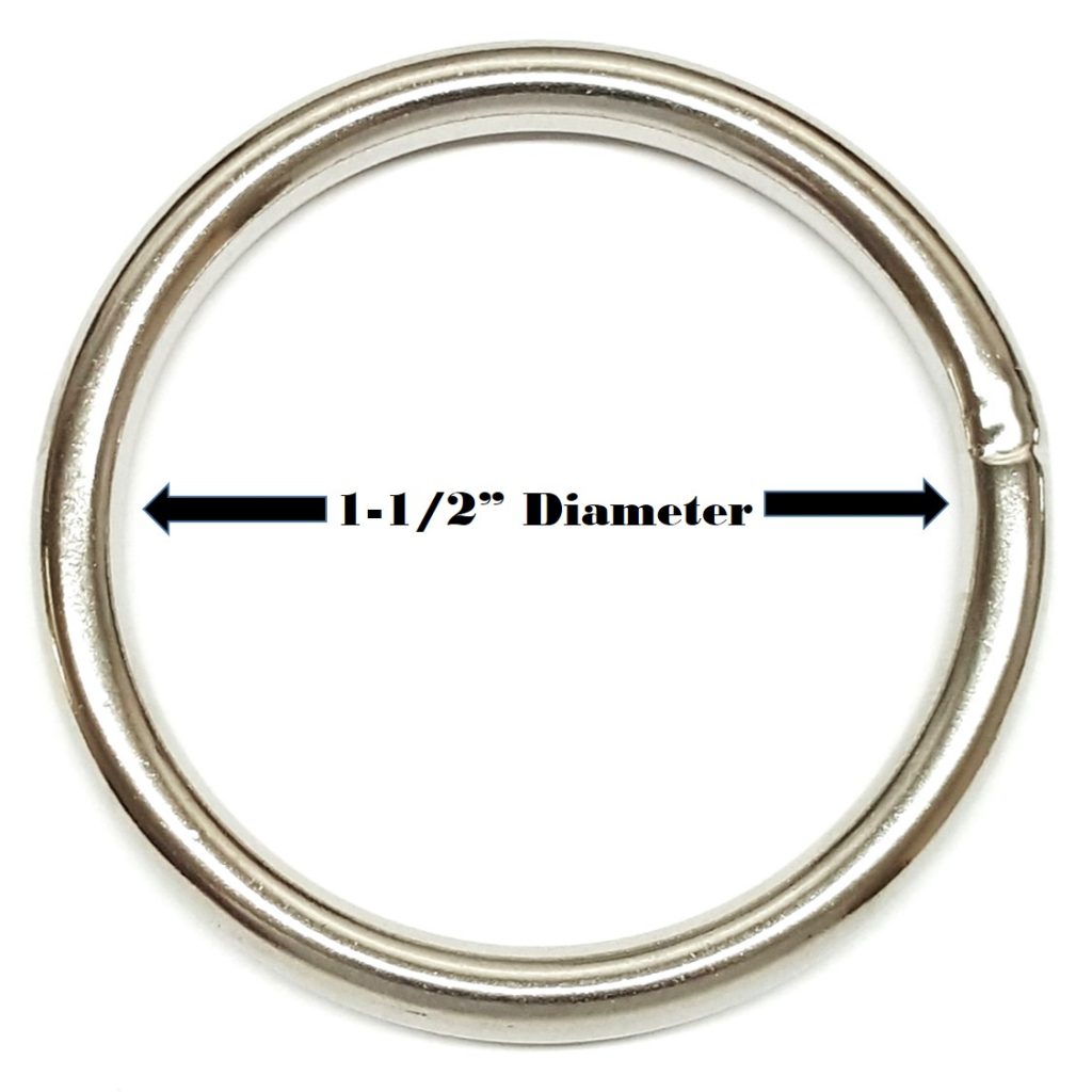 2 Pack 1-1/2" Stainless Steel Welded Ring - Hill Leather Company