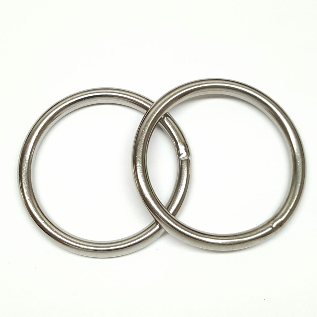 2 pack 2" Stainless Steel Welded Ring - Hill Leather Company