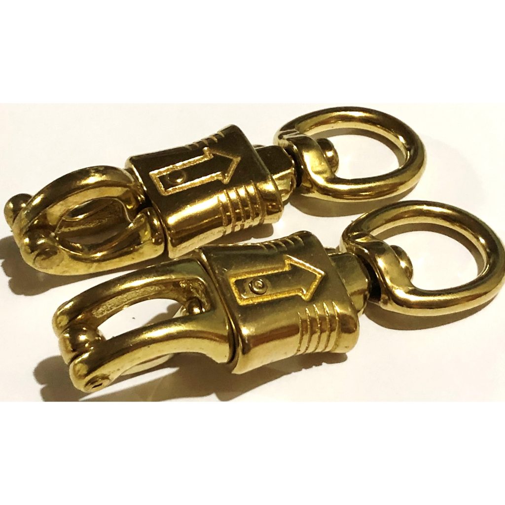 2 Pack Solid Brass Quick Release Panic Snap W/Round Swivel 1" by 4-1/2 ...