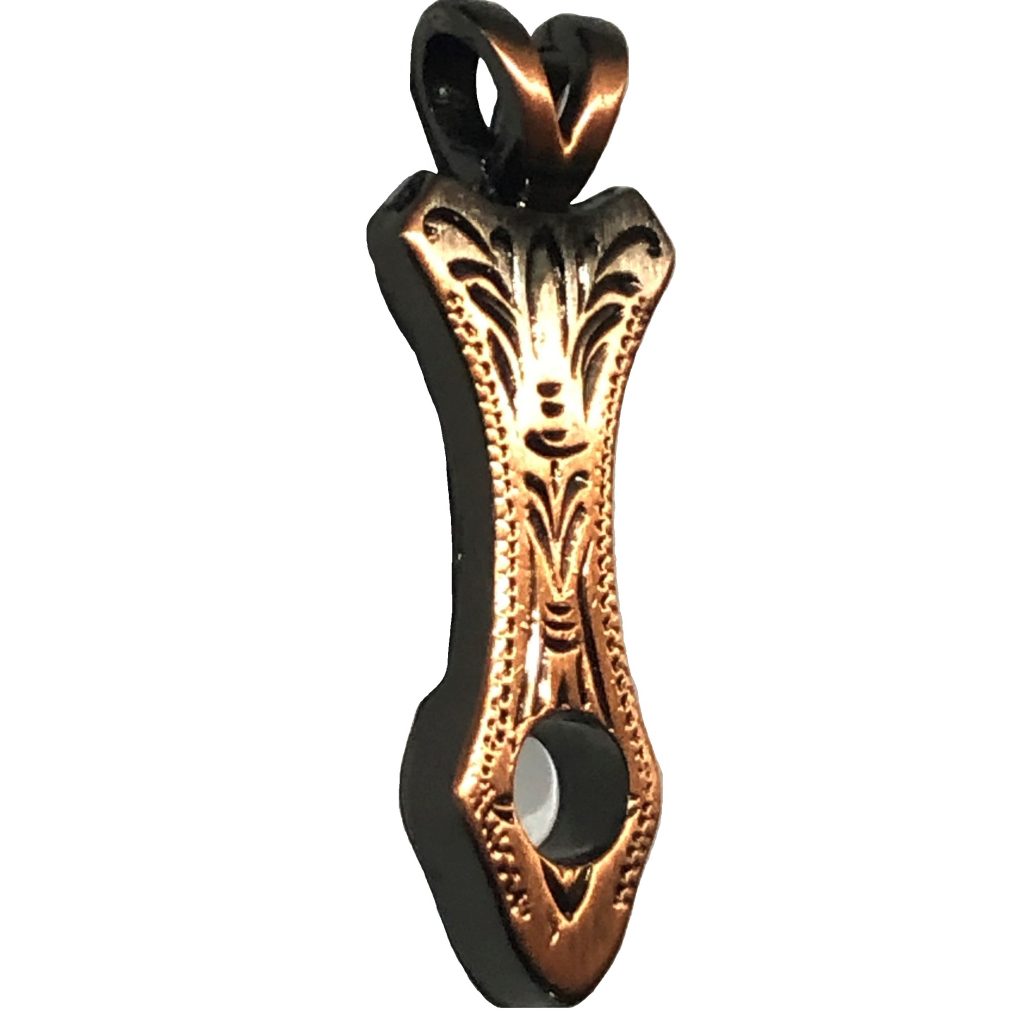 Engraved Antiqued Copper Western Concho Pendant Adapter - Hill Leather ...